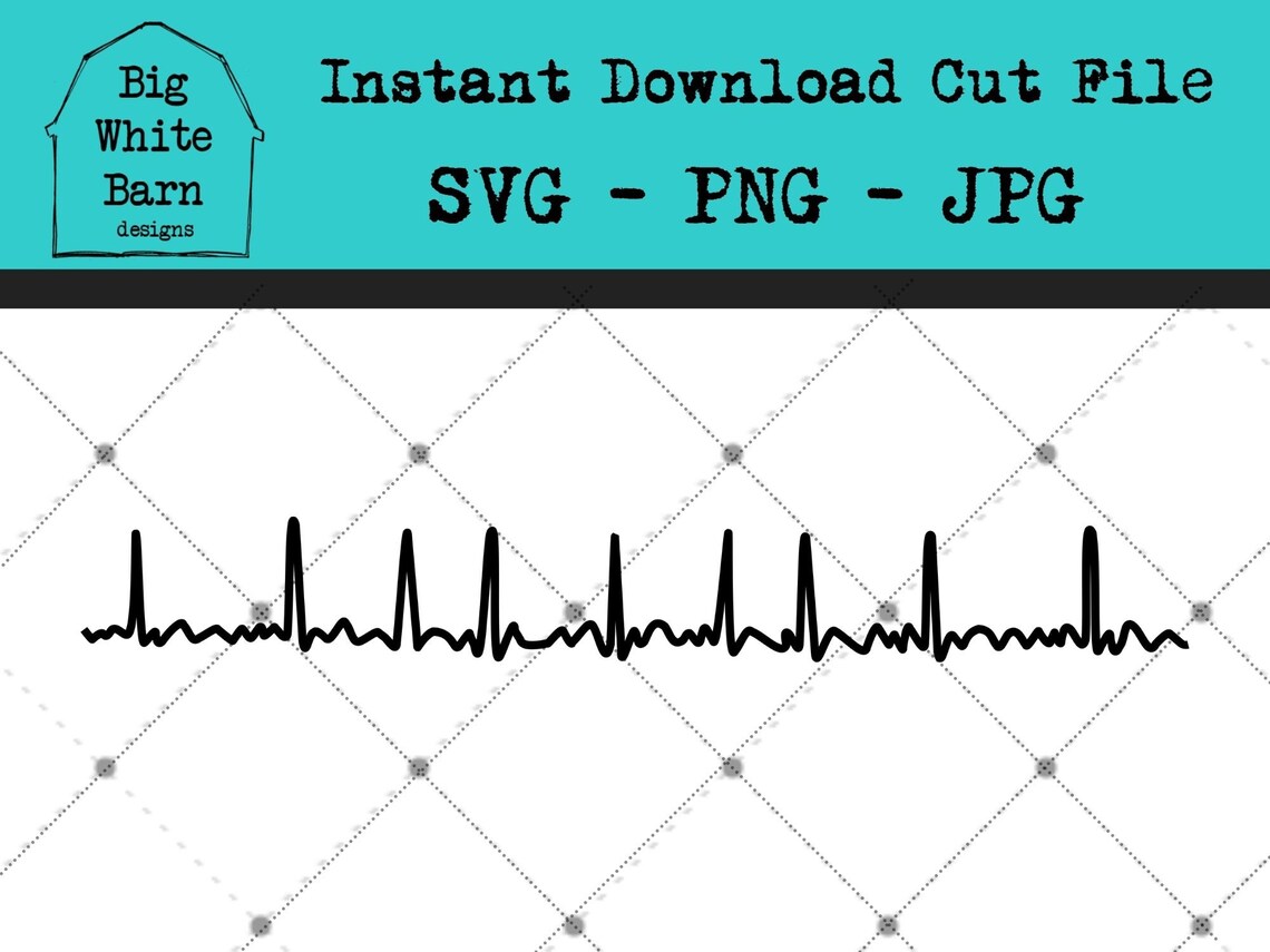 Atrial Fibrillation Svg / EKG Rhythm Svg / Afib Svg / Afib - Etsy Hong Kong
