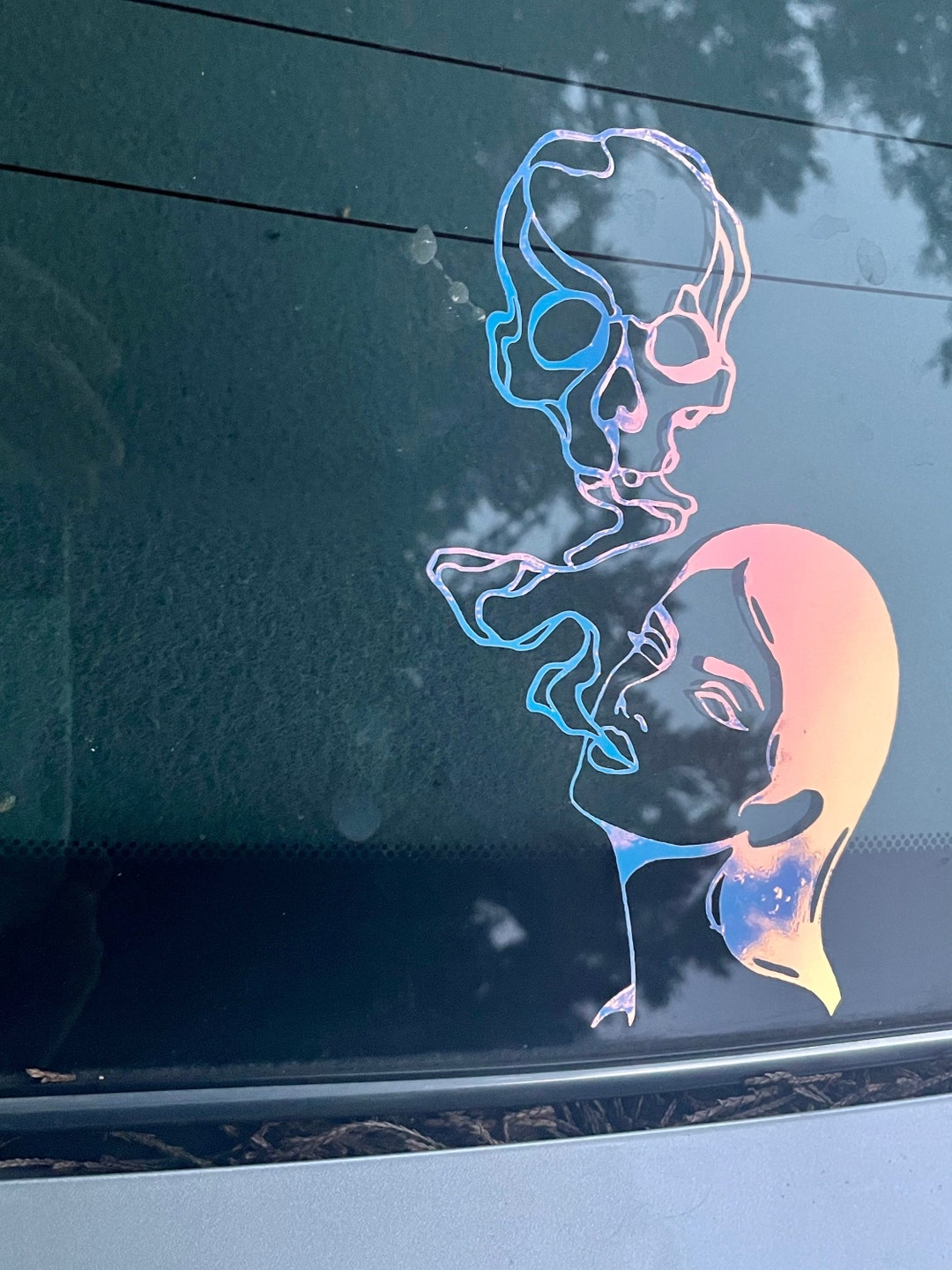 Smoking Girl Vinyl Decal - Etsy