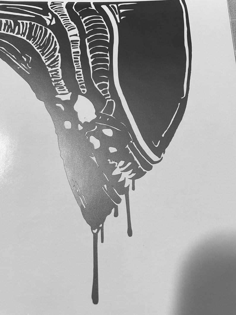 Dripping Xenomorph Head Vinyl Decal - Etsy