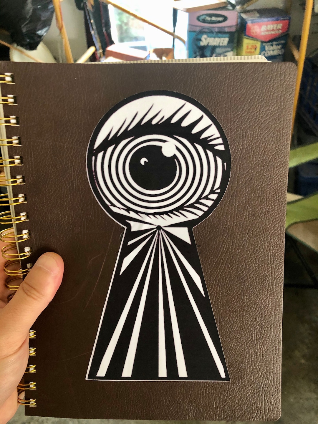 Eye Through Keyhole Sticker - Etsy