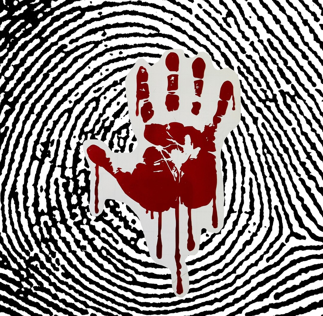 Bloody Handprint Vinyl Decal - Etsy