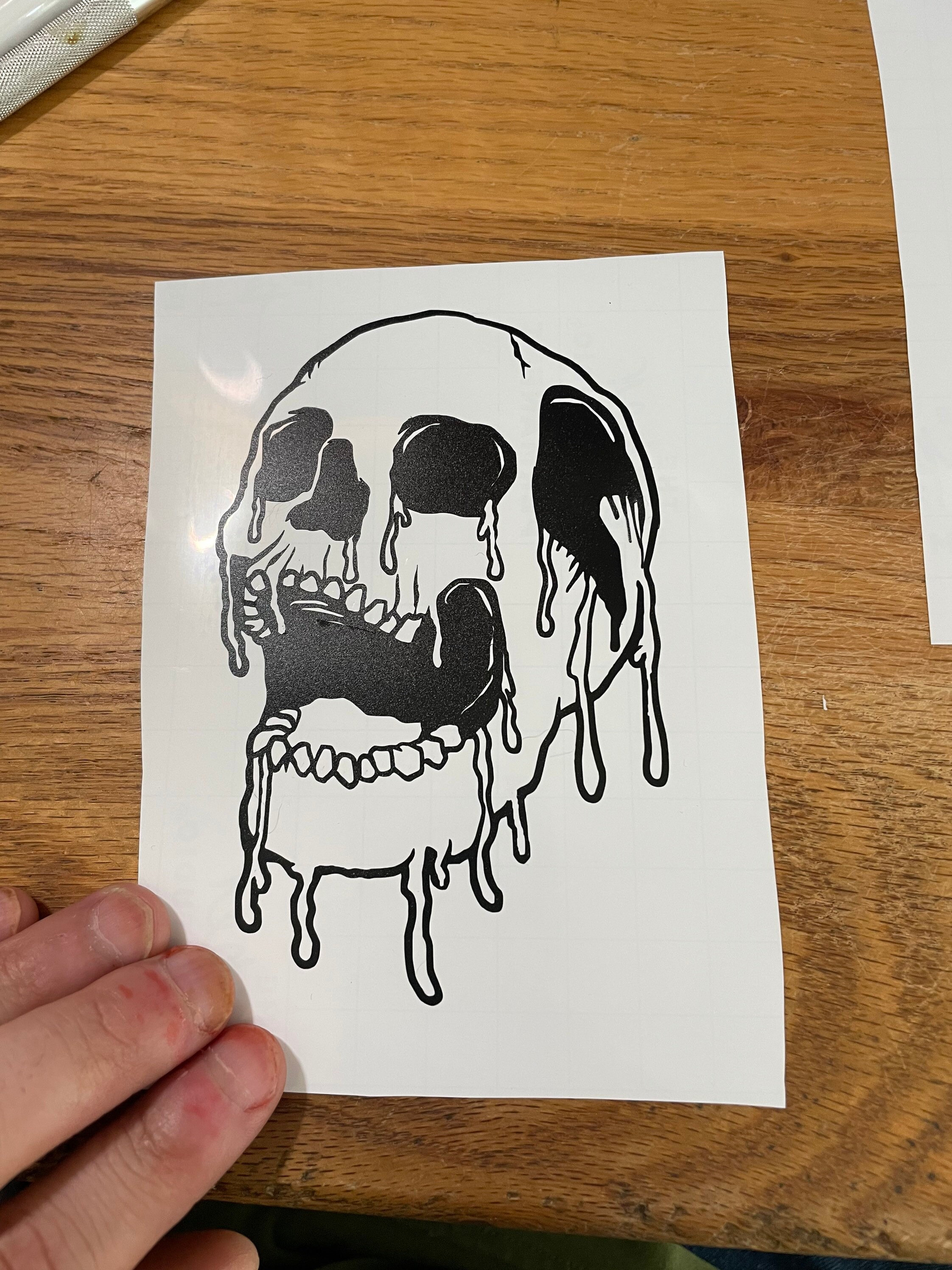 Melting Skull Vinyl Decal - Etsy