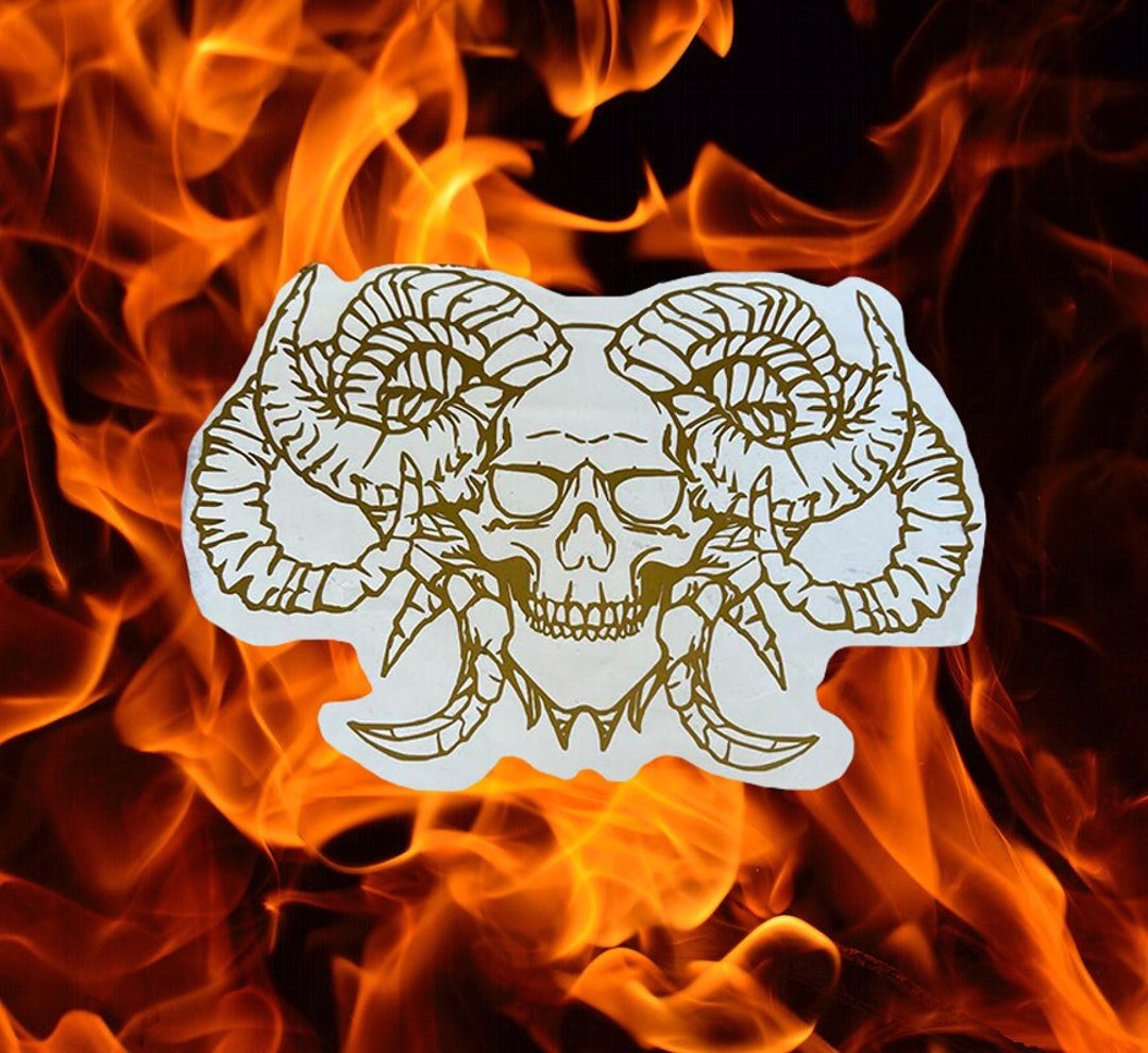 Demon Skull Vinyl Decal - Etsy