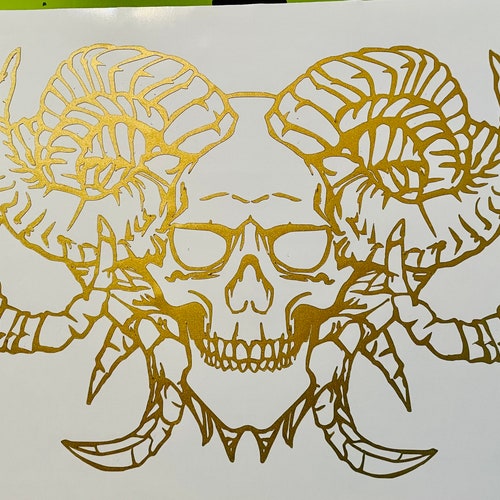 Flame Skull Decal Vinyl Car Decal Window Decal Laptop - Etsy