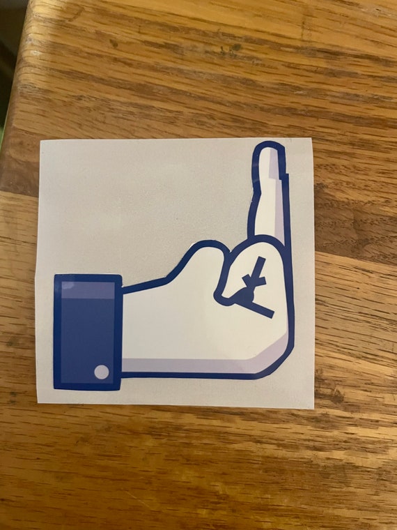 Middle Finger React Sticker - Etsy