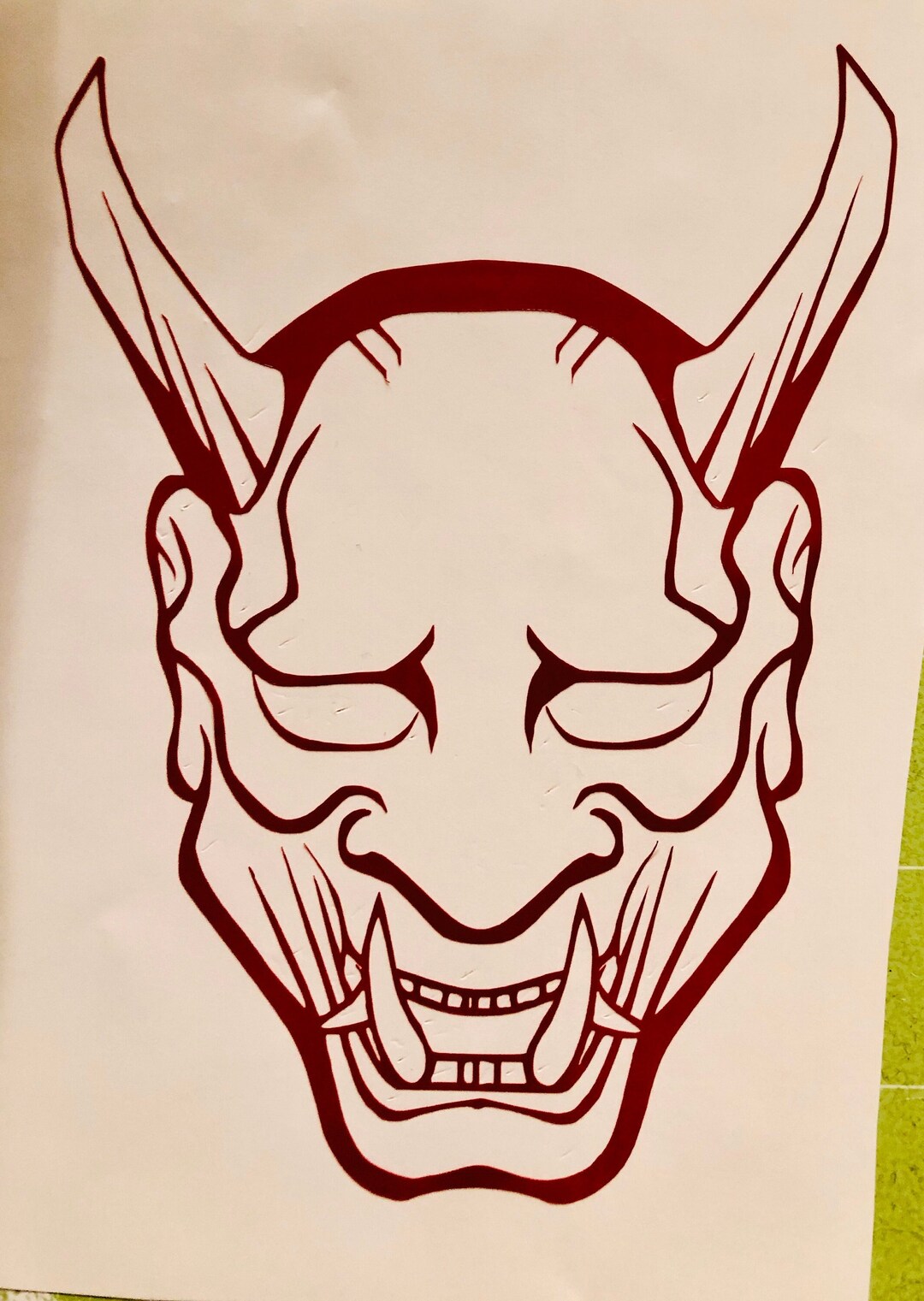 Onibaba Demon Mask Vinyl Decal - Etsy