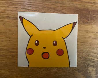 Surprised Pikachu Car Sticker - Etsy
