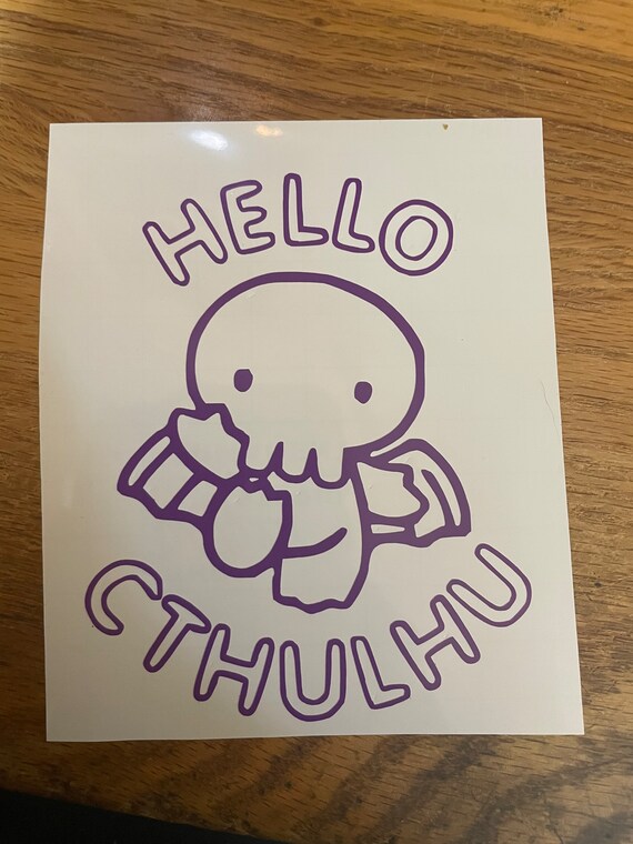 Hello Cthulhu Decal - Etsy