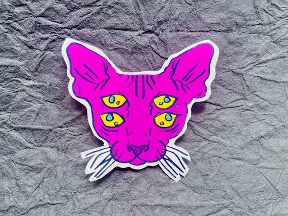 Trippy Kat Om Nom Nom, An Art Print By Kat Tru INPRNT
