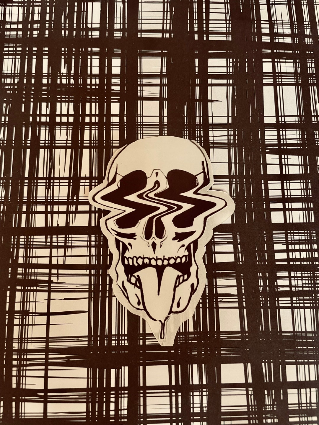 Acid Trip Skull Sticker - Etsy