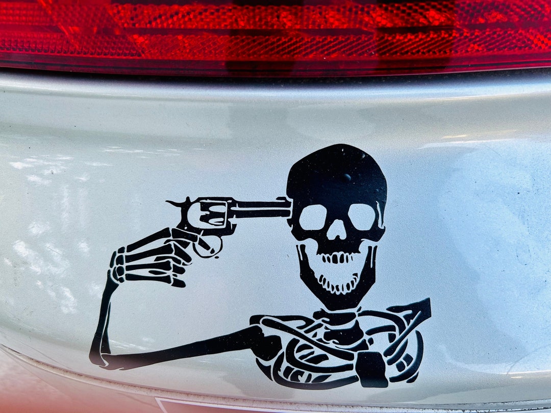 Psycho Skeleton Vinyl Decal - Etsy