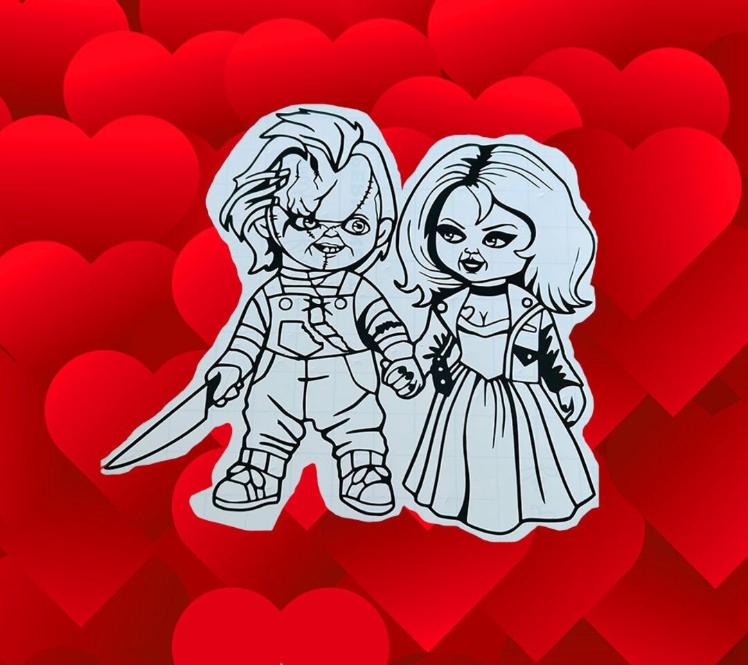 Chucky and Tiffany Vinyl Decal - Etsy