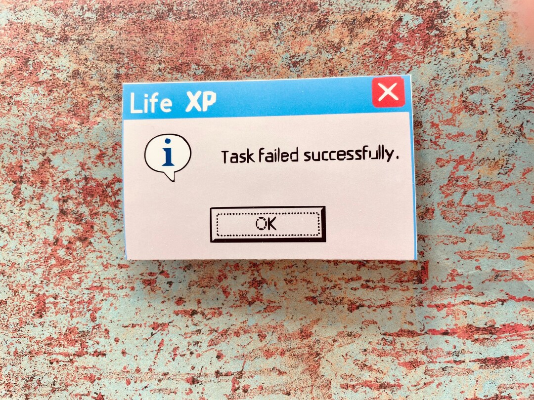 Task Failed Successfully Sticker - Etsy