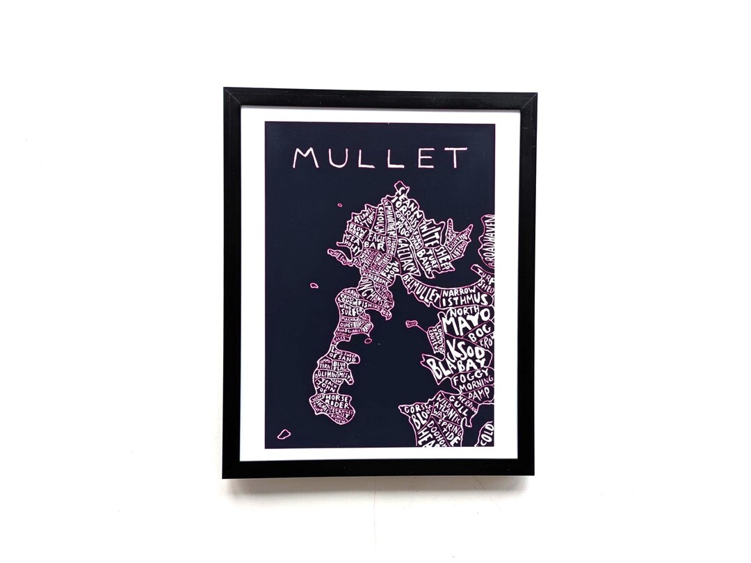 Mullet Peninsula Ireland Map Print - Etsy