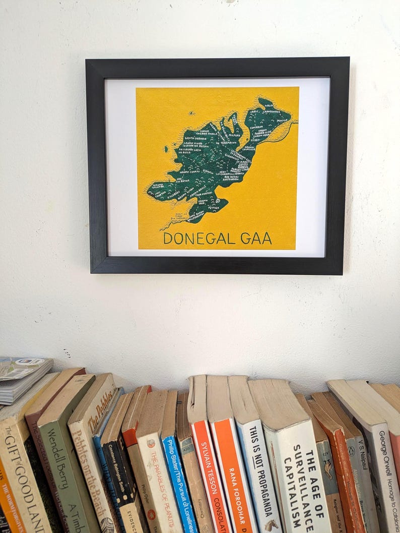 Donegal GAA Club Map | 10in X 8in Map - Etsy