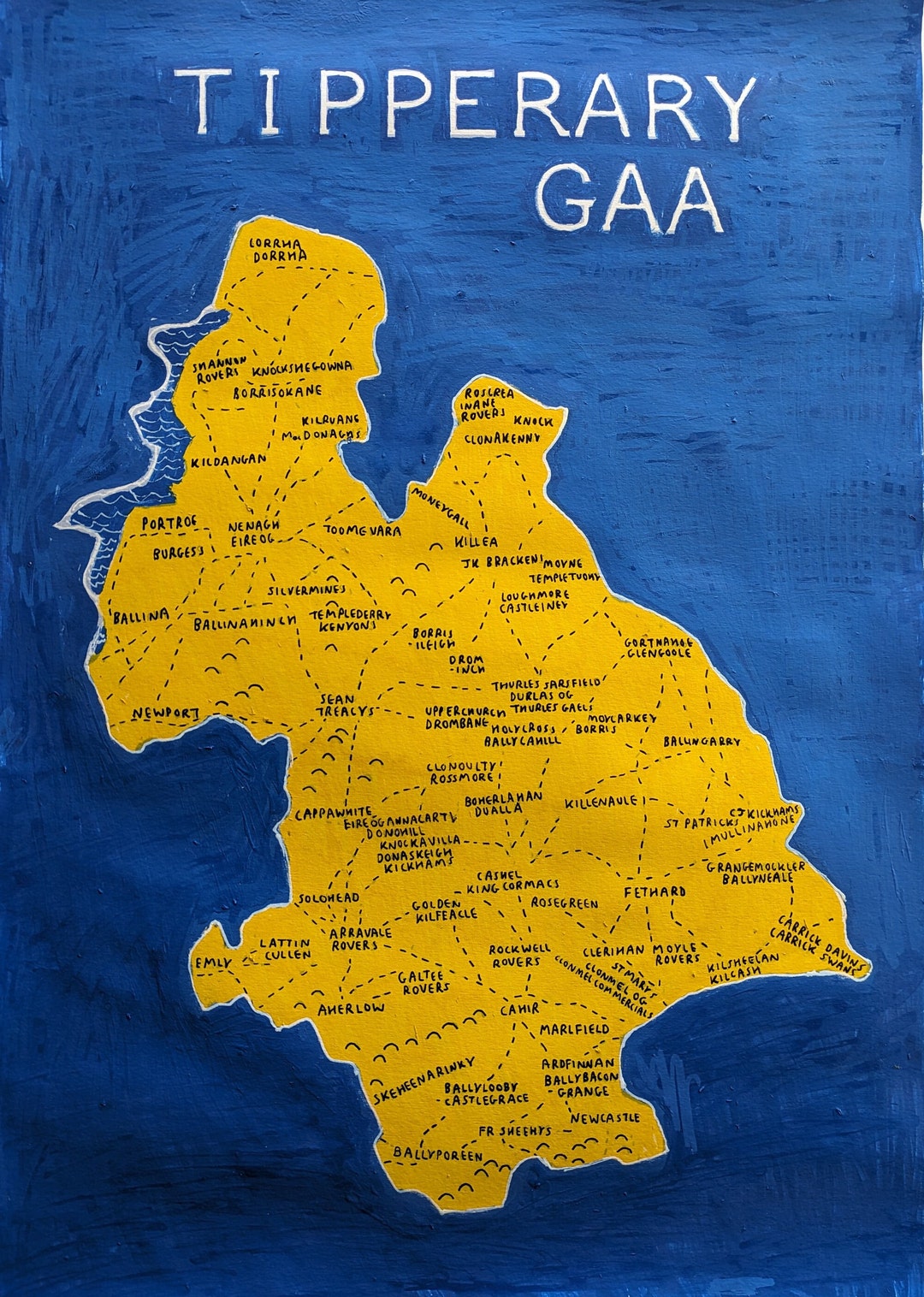 Tipperary GAA Map - Etsy