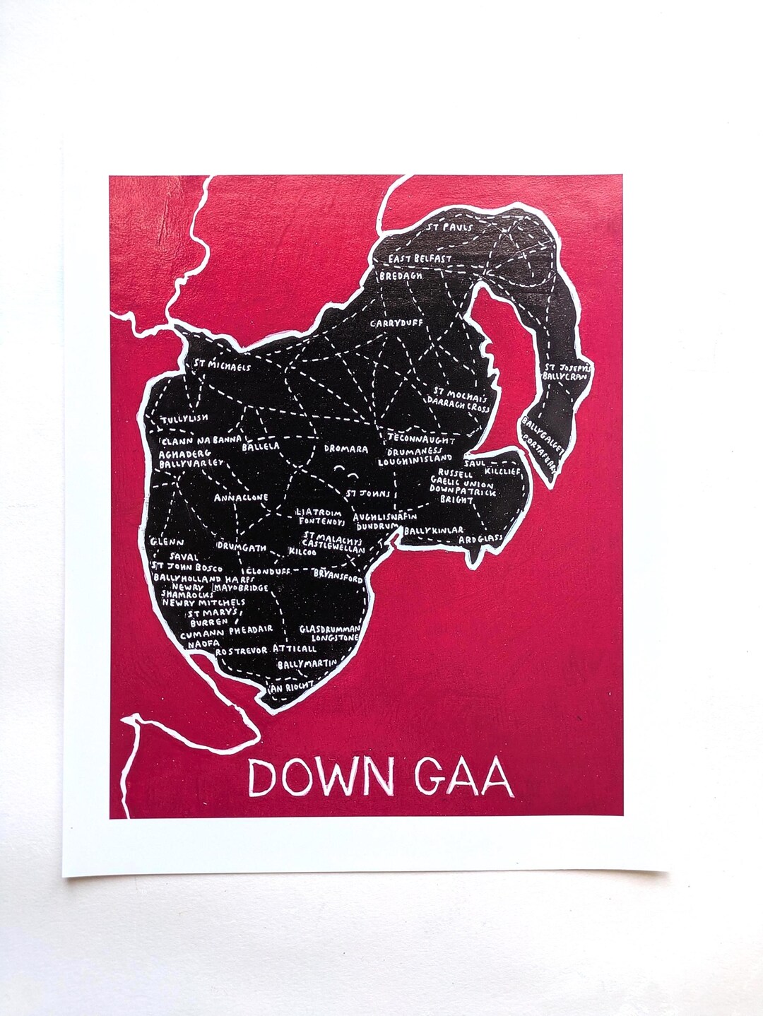 Down GAA Club Map Print - Etsy