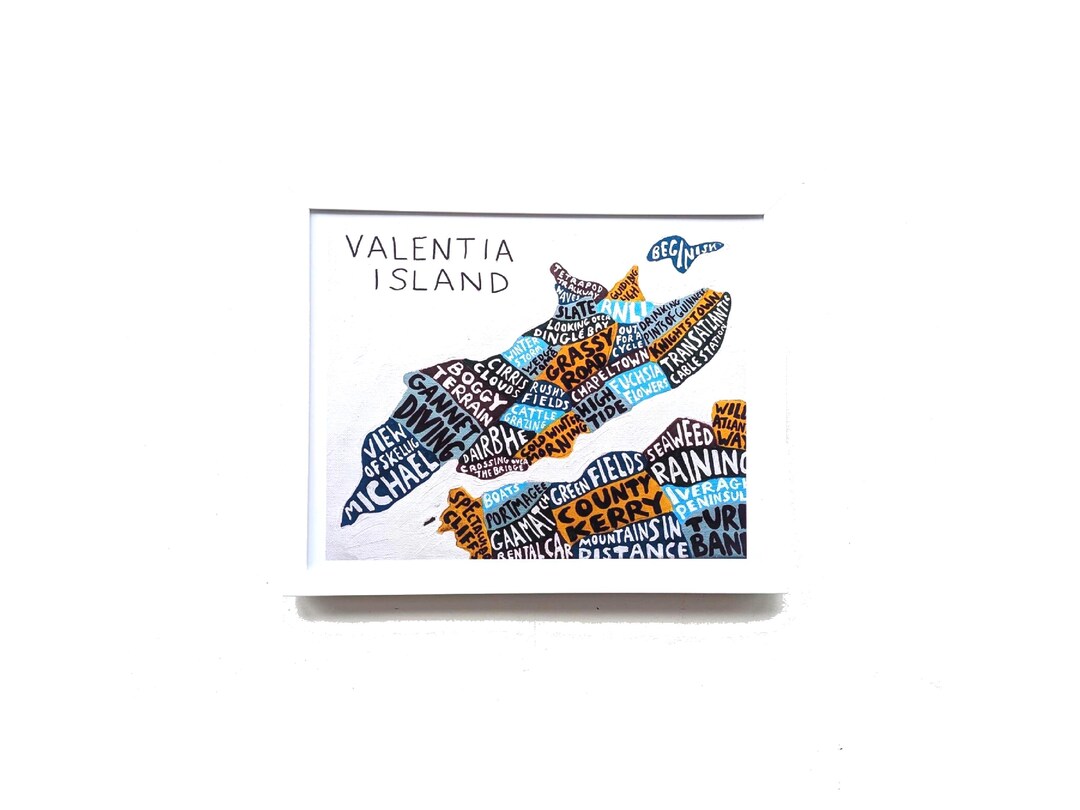 Valentia Island Map Print - Etsy