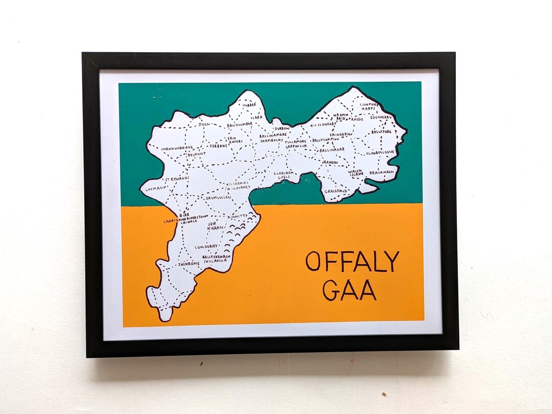Offaly GAA Club Map | 10in X 8in Print - Etsy