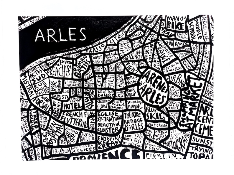 Arles France Map Print - Etsy