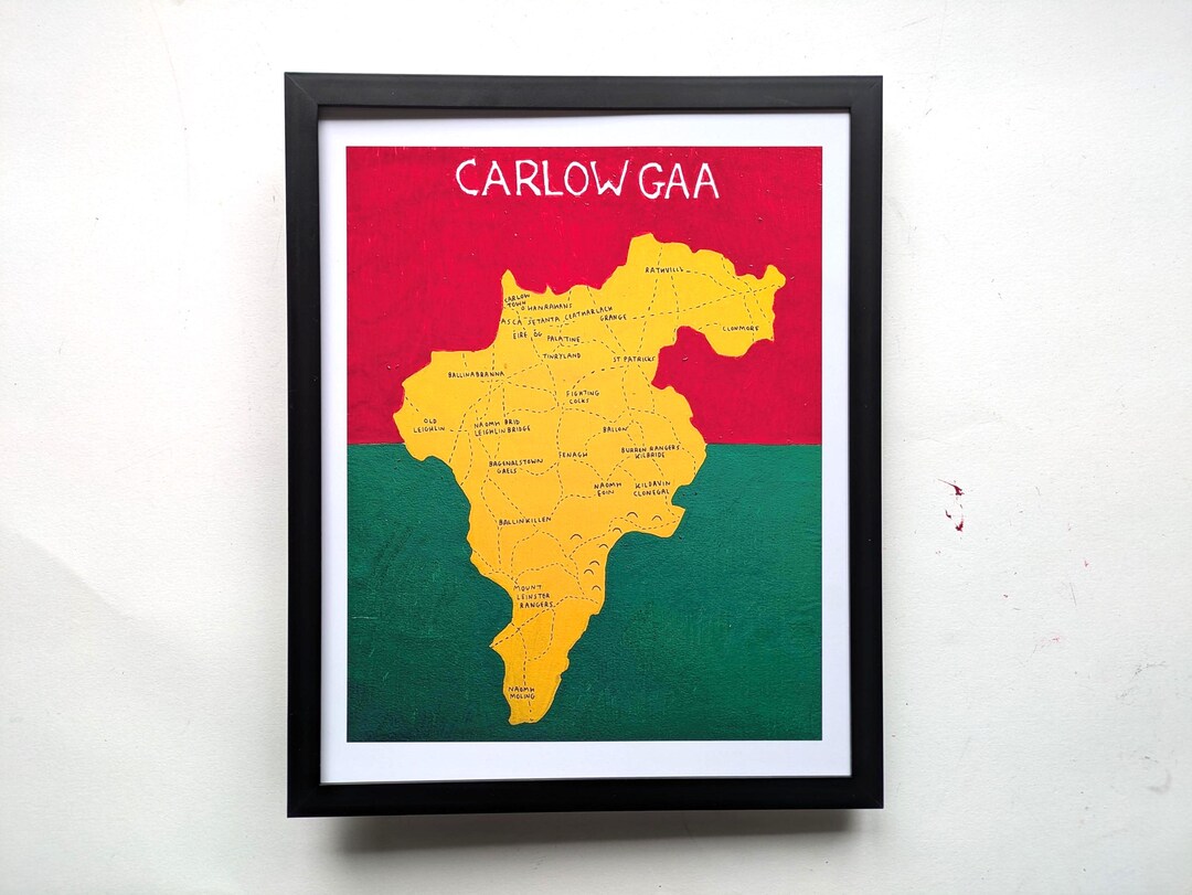 Carlow GAA Club Map Print - Etsy