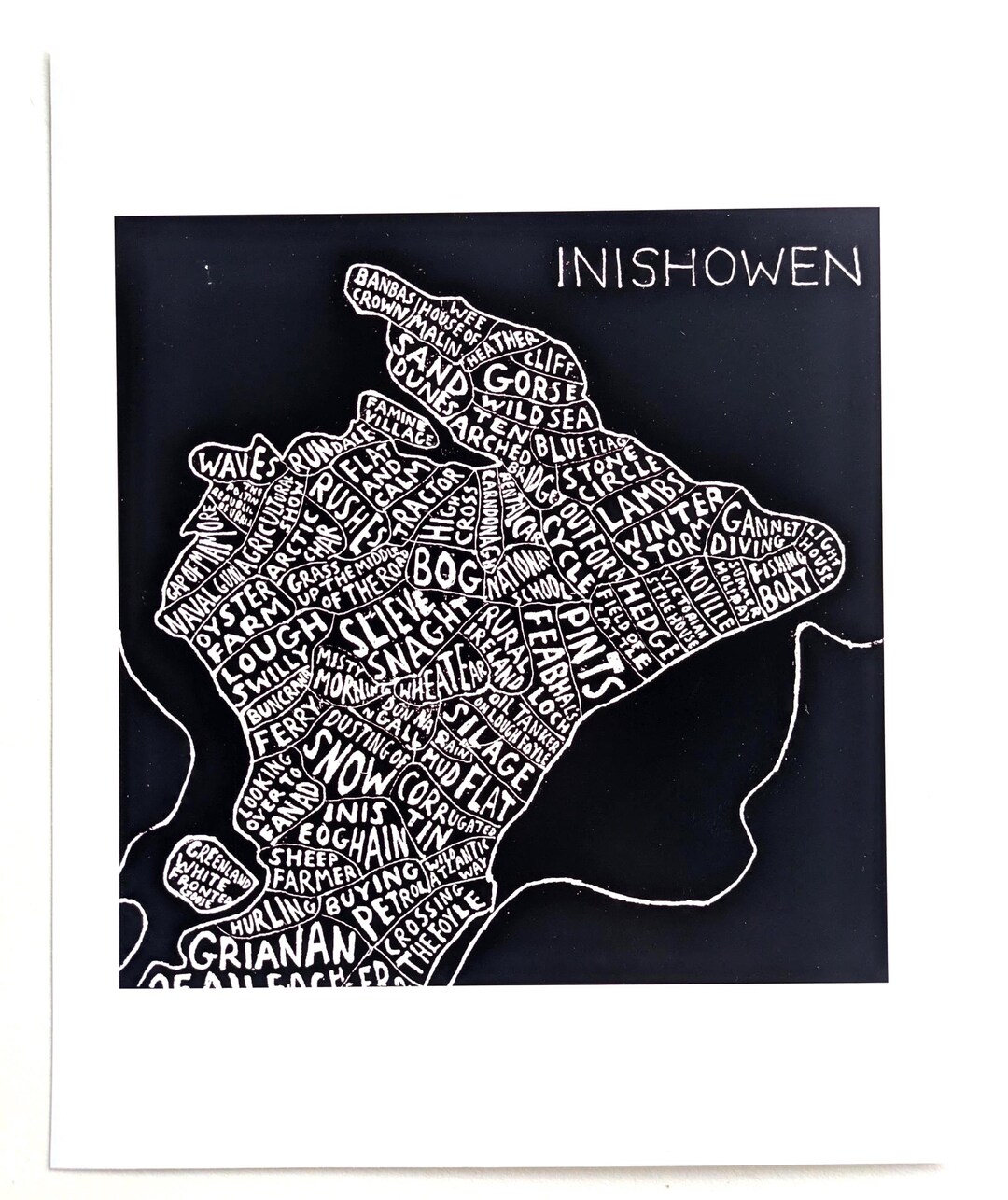 Inishowen Peninsula | 10in X 8in Map Print - Etsy