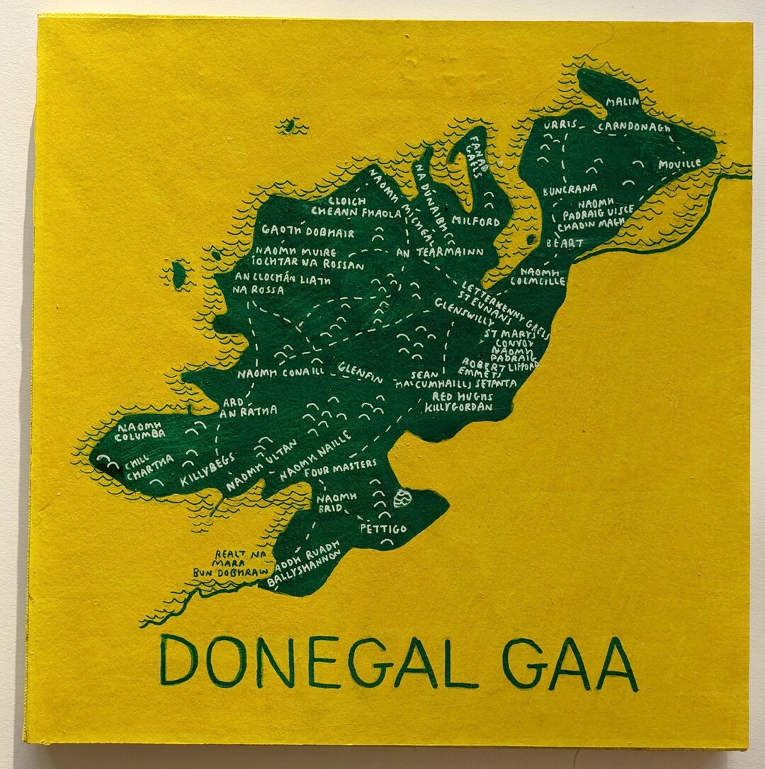 Donegal Map GAA Club Version, 30cm X 30cm Canvas - Etsy