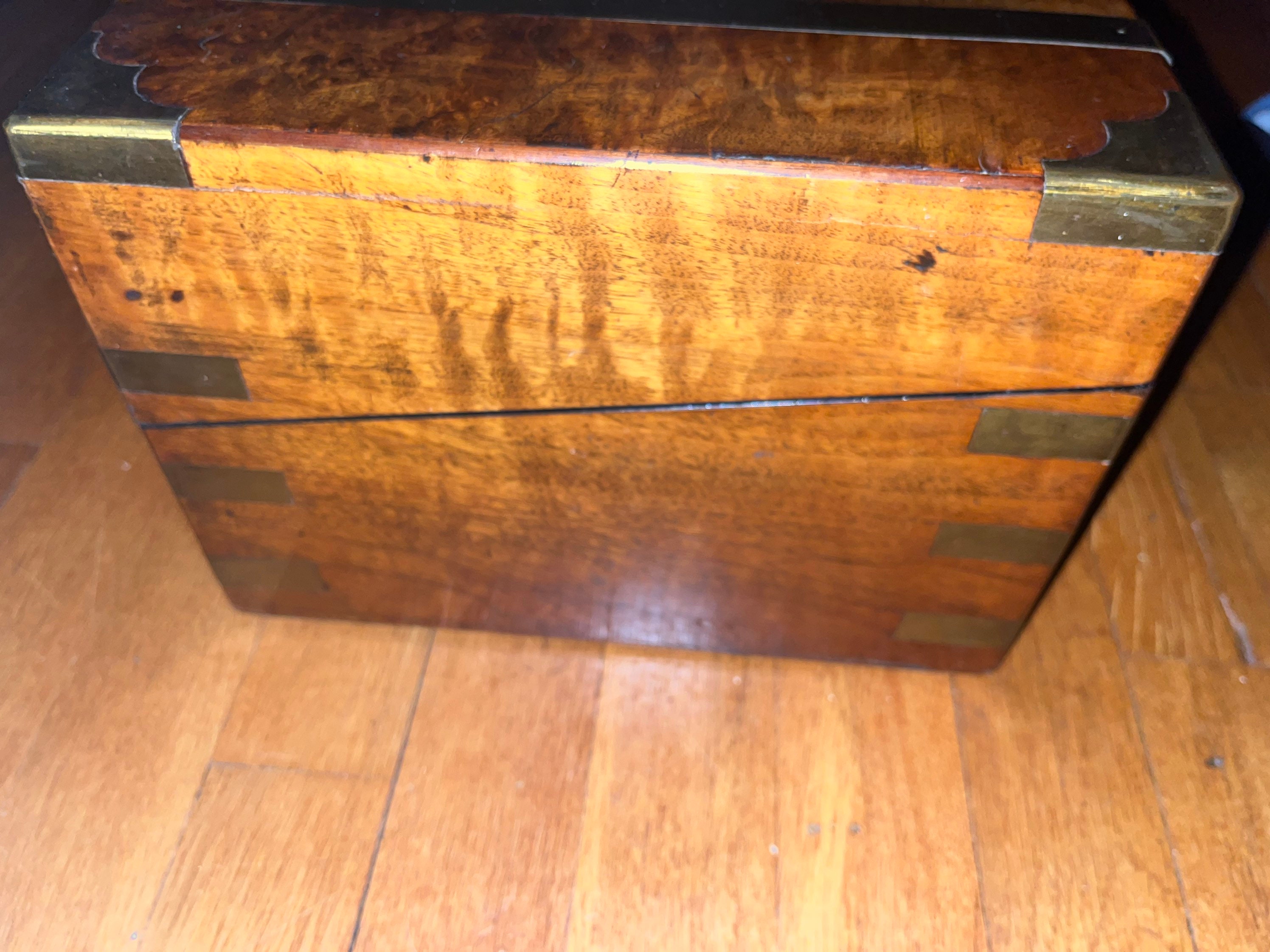 Antique Walnut Writing Slope Box With Secret Compartments - Etsy