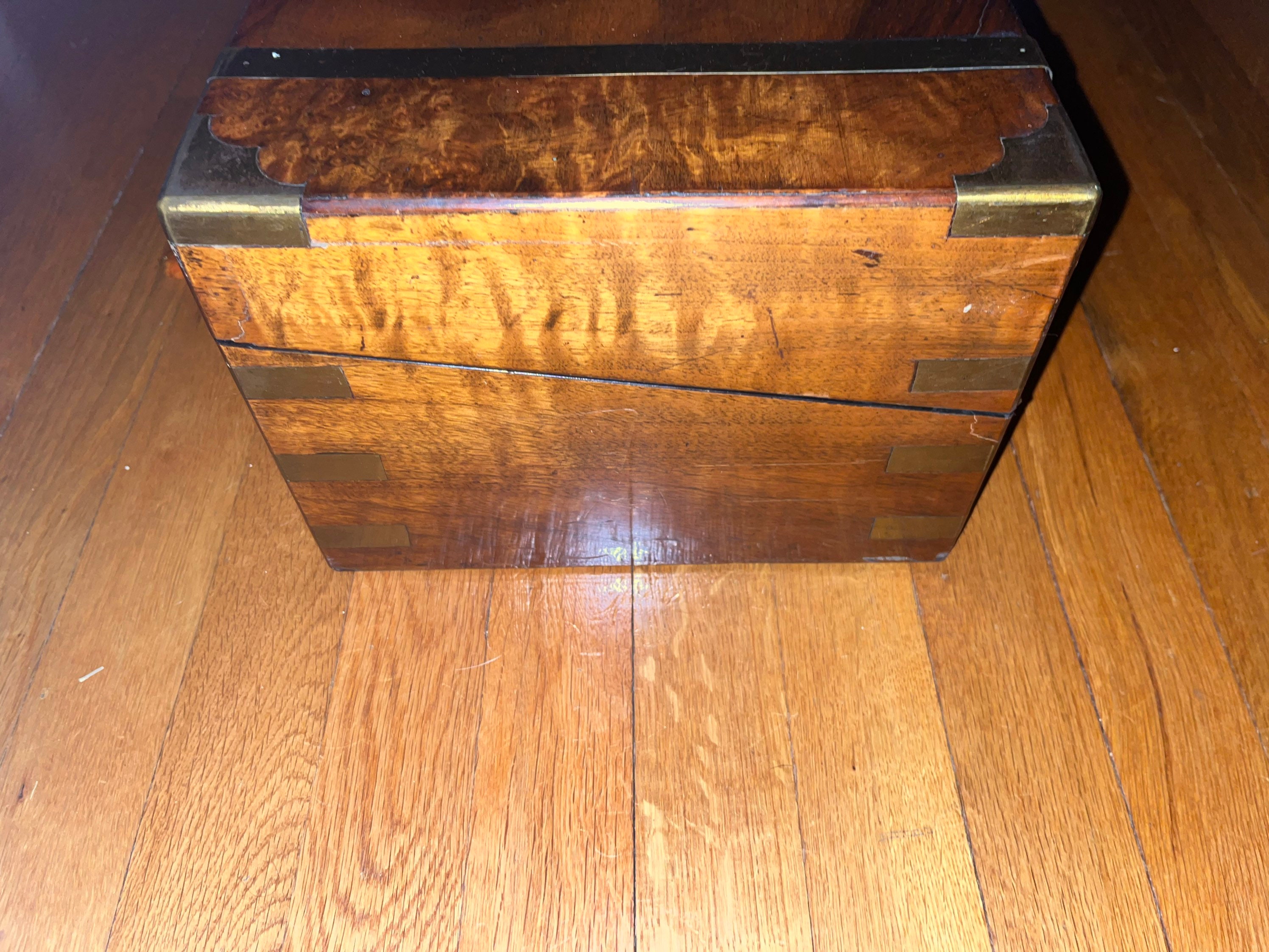 Antique Walnut Writing Slope Box With Secret Compartments - Etsy