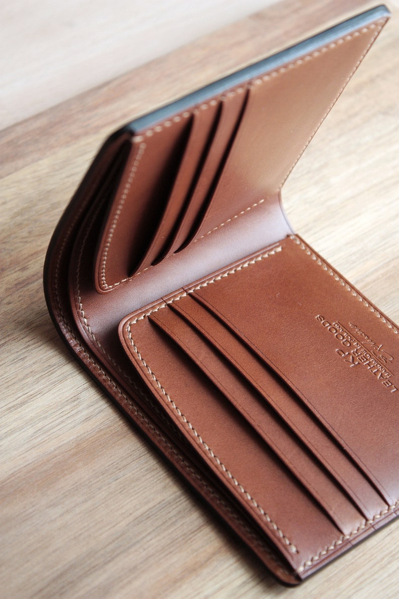 Leder Ogawa Shinki Japan Shell Cordovan Bifold Wallet Mens | Etsy
