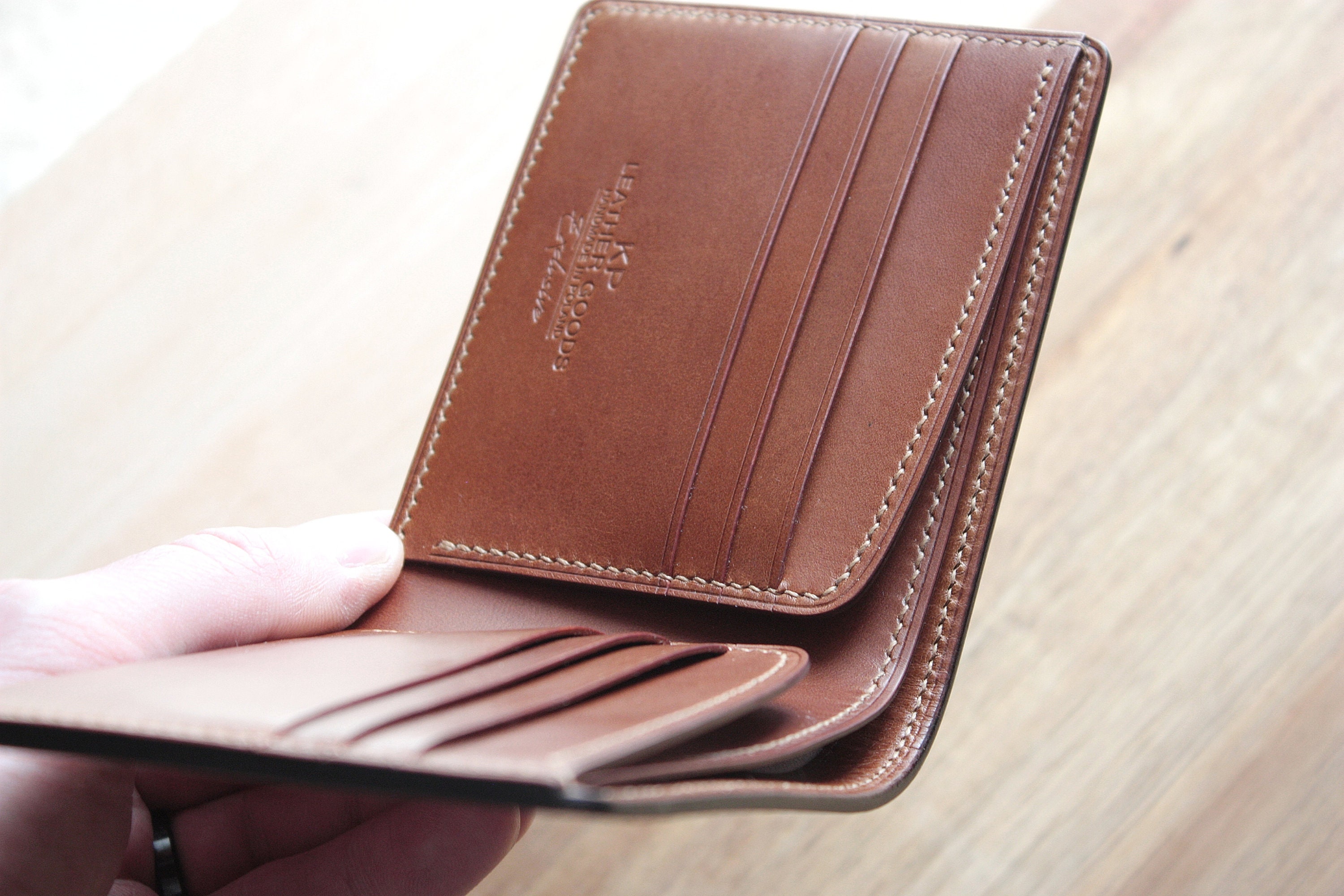 Leder Ogawa Shinki Japan Shell Cordovan Bifold Wallet Mens | Etsy