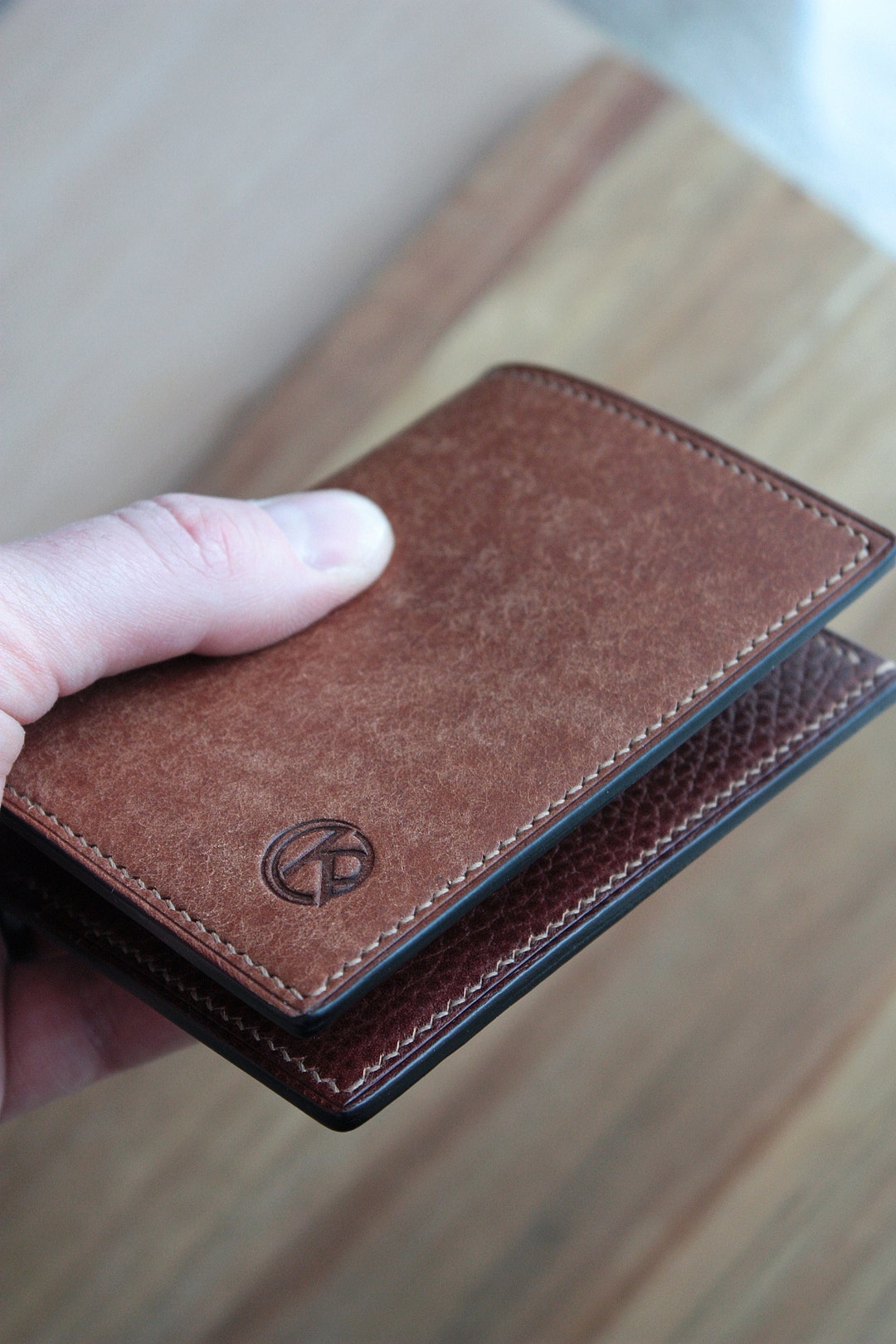 Pueblo Leather Slim Bifold Wallet. Gift Wallet - Etsy