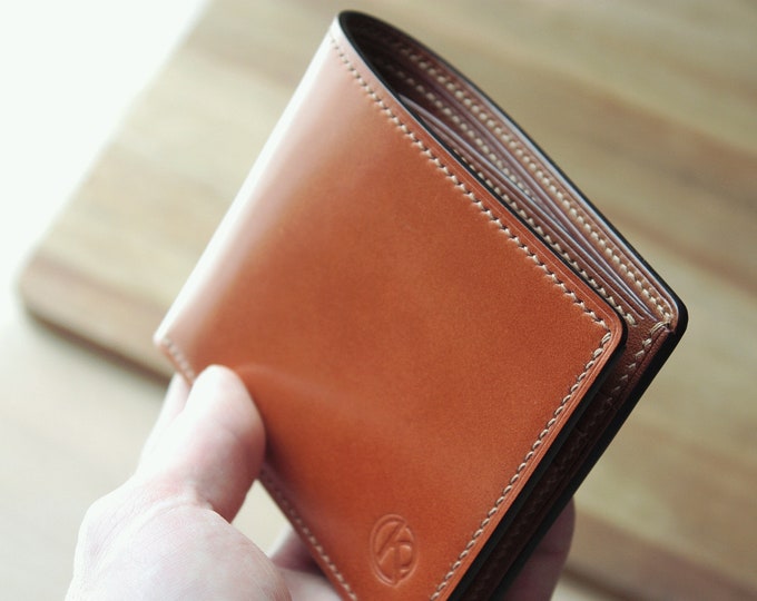 Leder Ogawa Shinki Japan Shell Cordovan Bifold Wallet, Mens Wallet ...