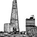 The Shard Print, Line Drawing Illustration, Black & White - Etsy UK