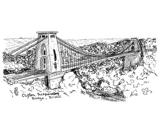 Bristol Line Art - Etsy UK