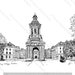 Trinity College, Dublin, Ireland Picture, Line Drawing Illustration ...