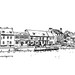 St. Ives Quay, Cambridgeshire Print, Line Drawing Illustration, Black ...
