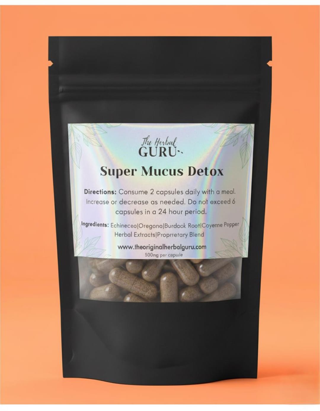 Organic SUPER MUCUS DETOX Herbal Capsules | Phlegm Relief | Detox ...
