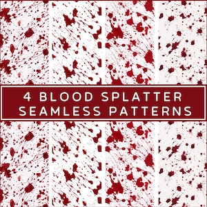 4 Blood Splatter Seamless Patterns Commercial Use Digital Download - Etsy