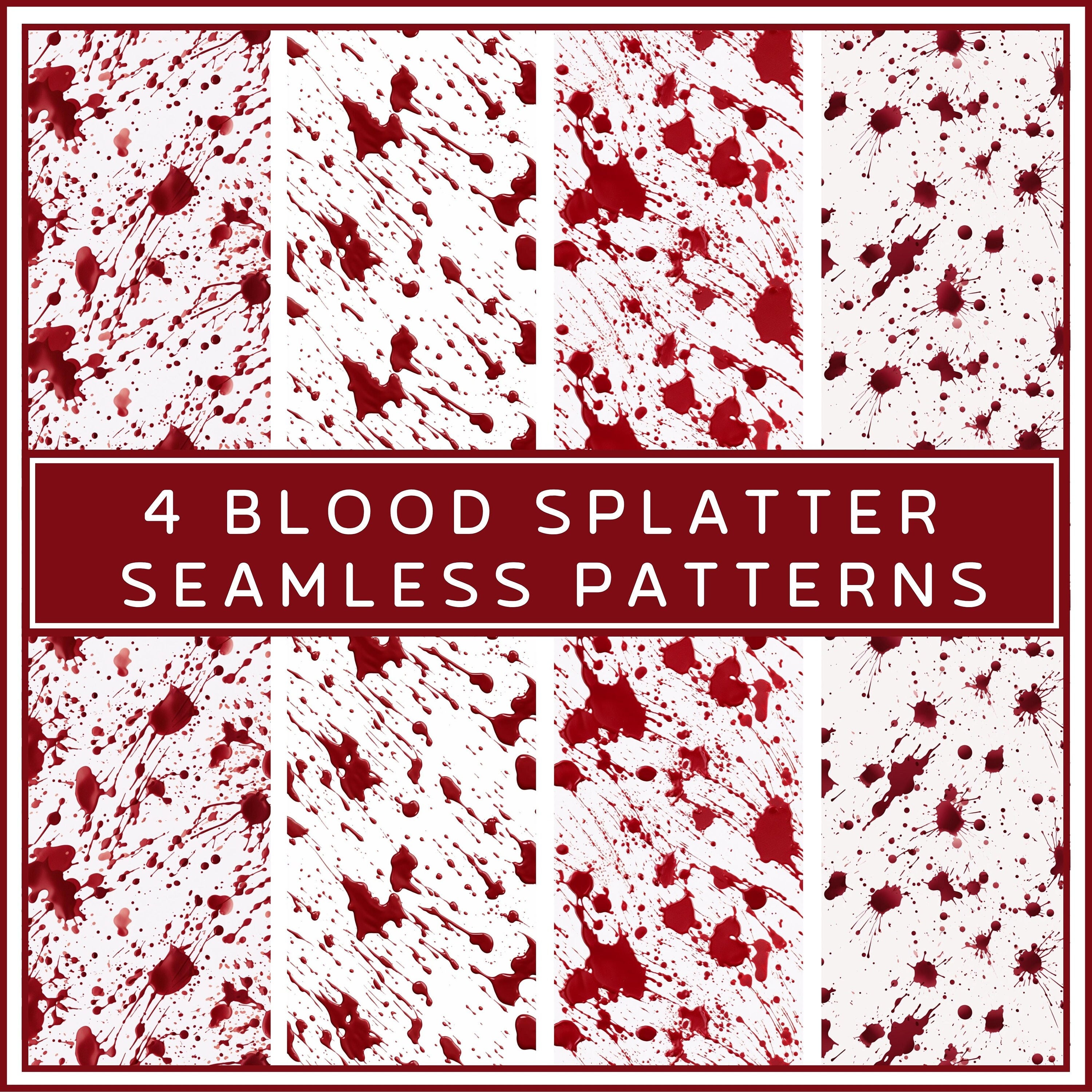4 Blood Splatter Seamless Patterns Commercial Use Digital Download - Etsy