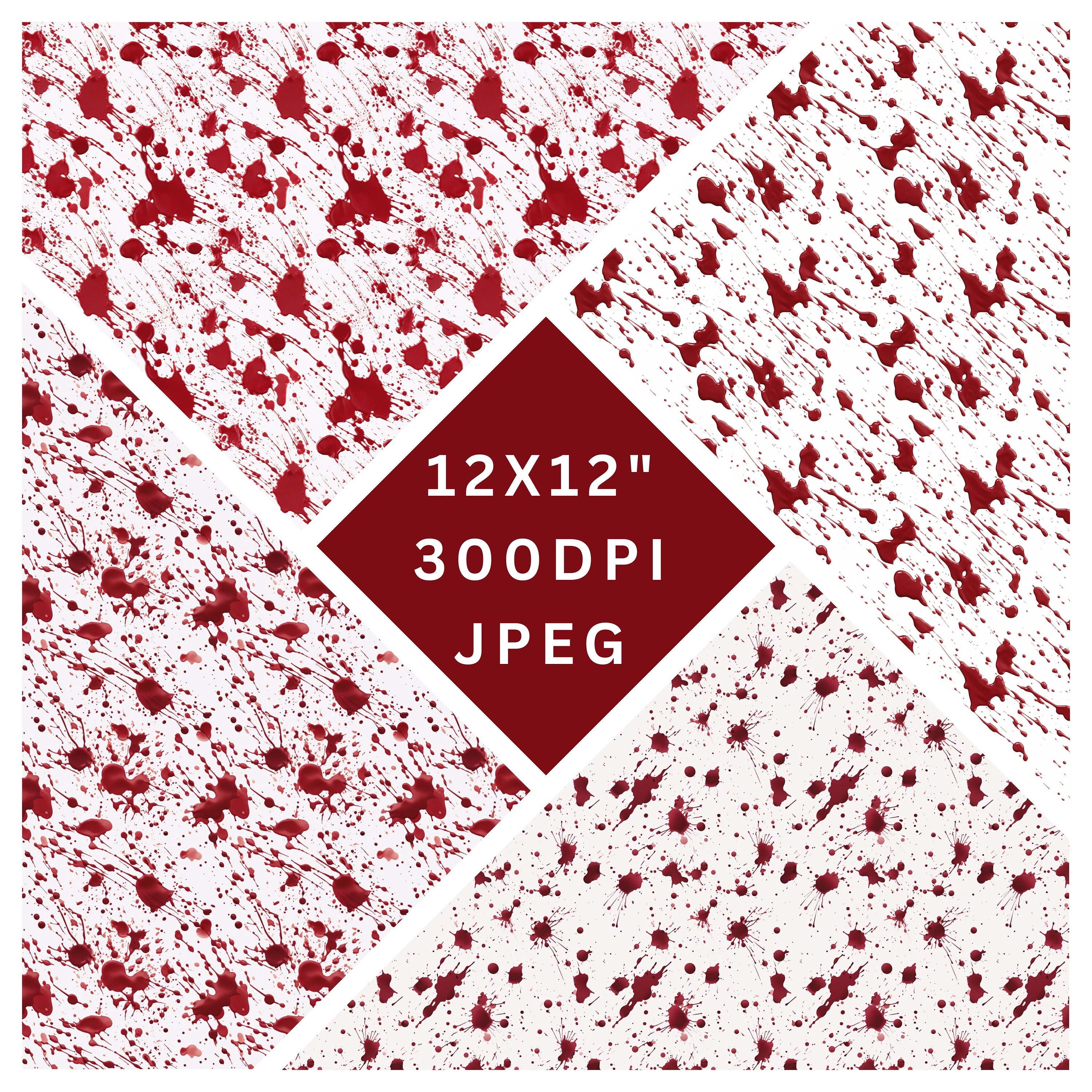 4 Blood Splatter Seamless Patterns Commercial Use Digital Download - Etsy