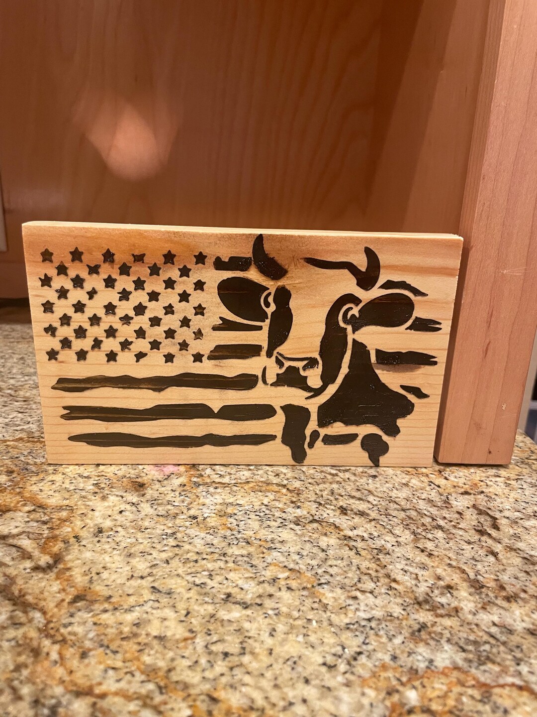 United States Flag With a Cow Design - Etsy