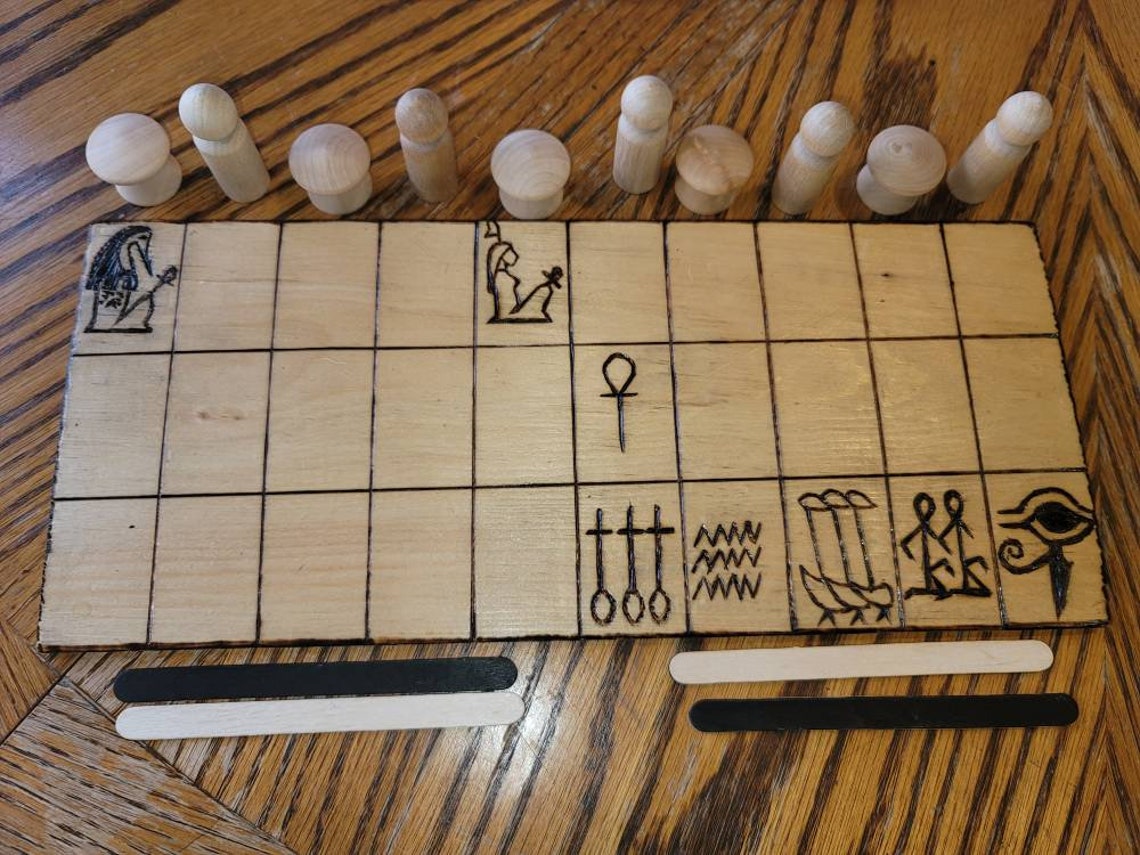 Senet Board Game Senat a Strategy and Chance Game | Etsy