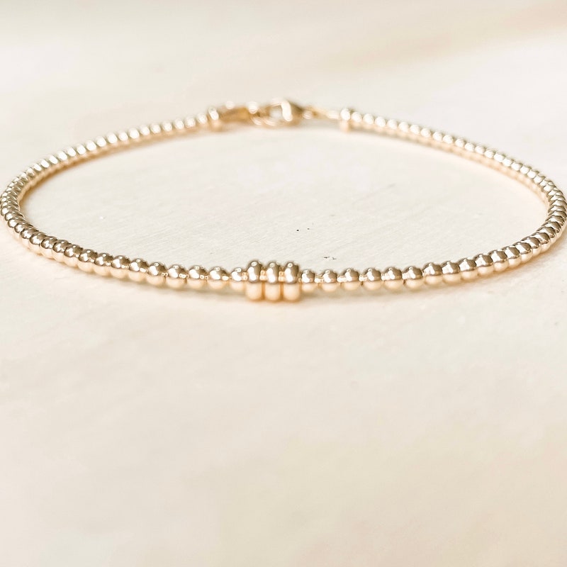 Gold Bead Bracelet - Etsy