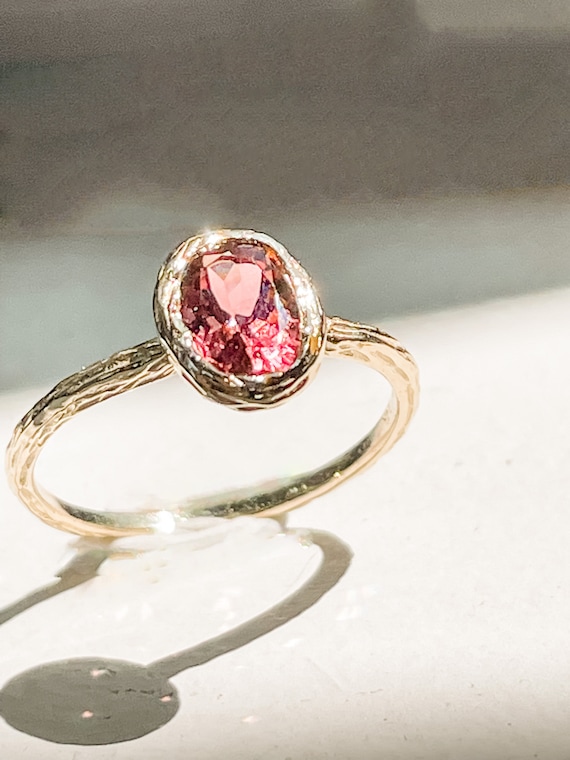 Pink tourmaline ring etsy store