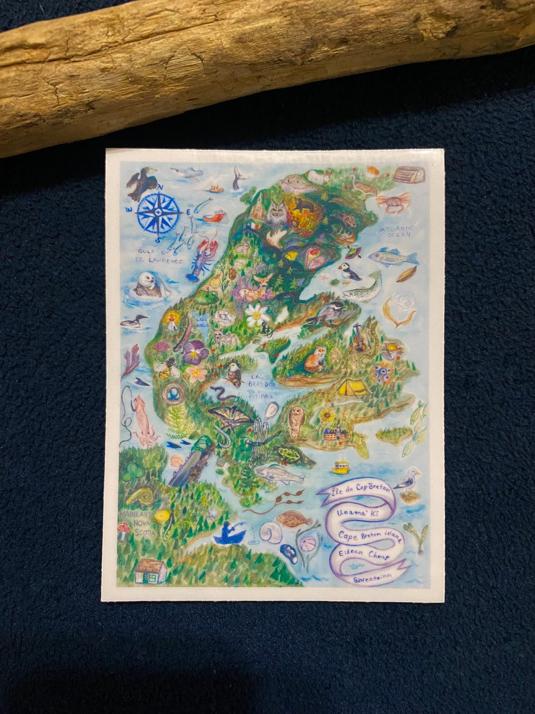 The Cape Breton Map Sticker - Etsy