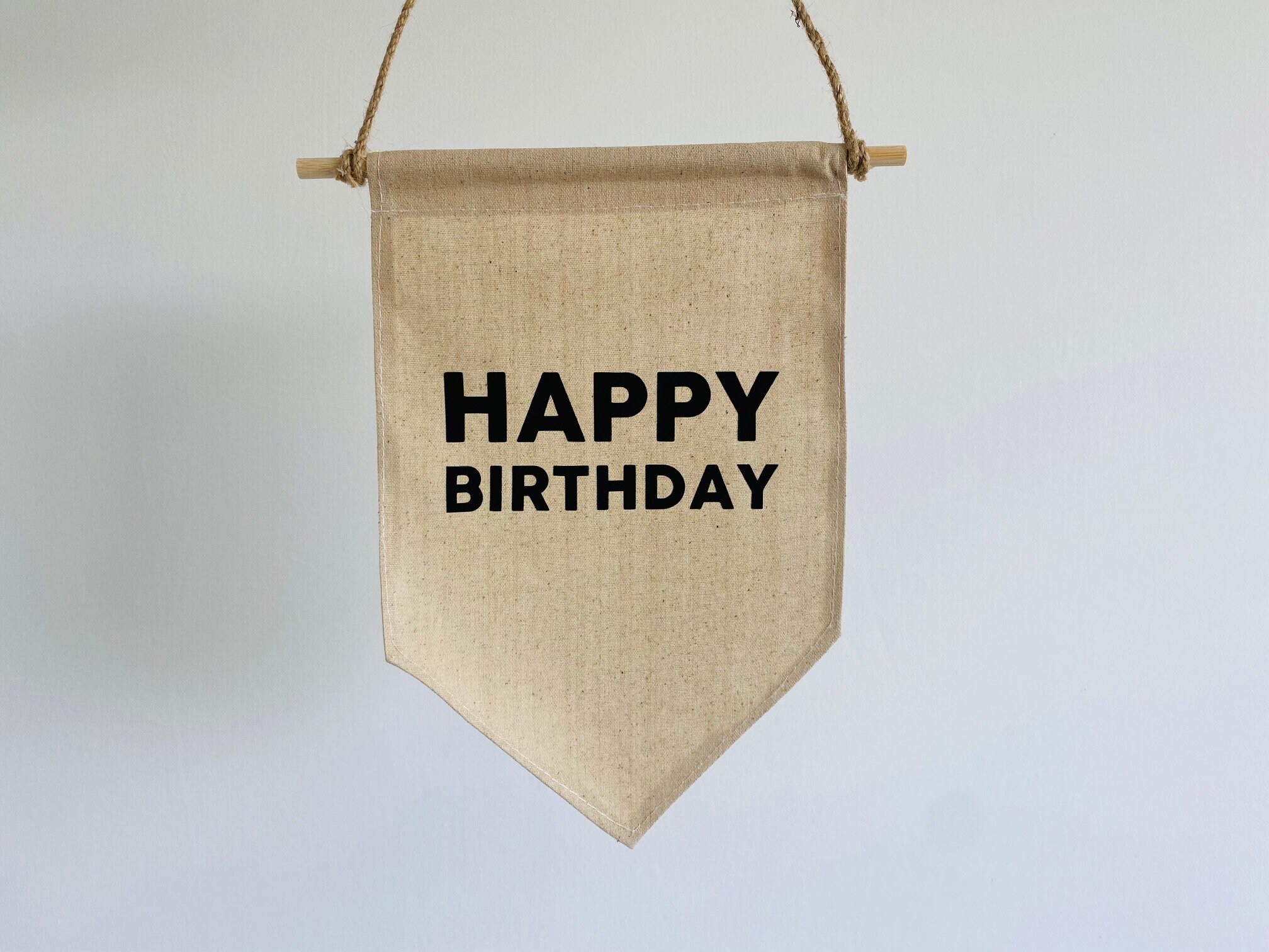 Personalised Happy Birthday Wall Hanging Home Decoration Pennant Flag ...