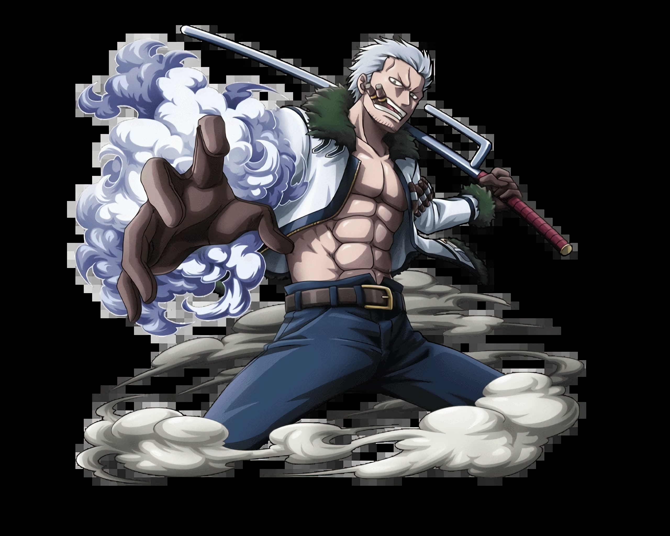 SMOKER MARINE, High Res PNG, Manga One Piece Straw Hat Pirate Anime ...
