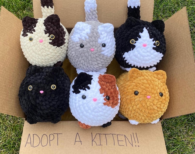 Crochet Cats // Handmade Cat Plushie // Crochet Cat Plushie ...