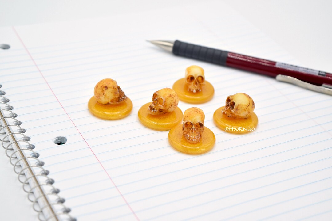 Skull Gaming Tokens Game Pieces Gold Skulls - Etsy
